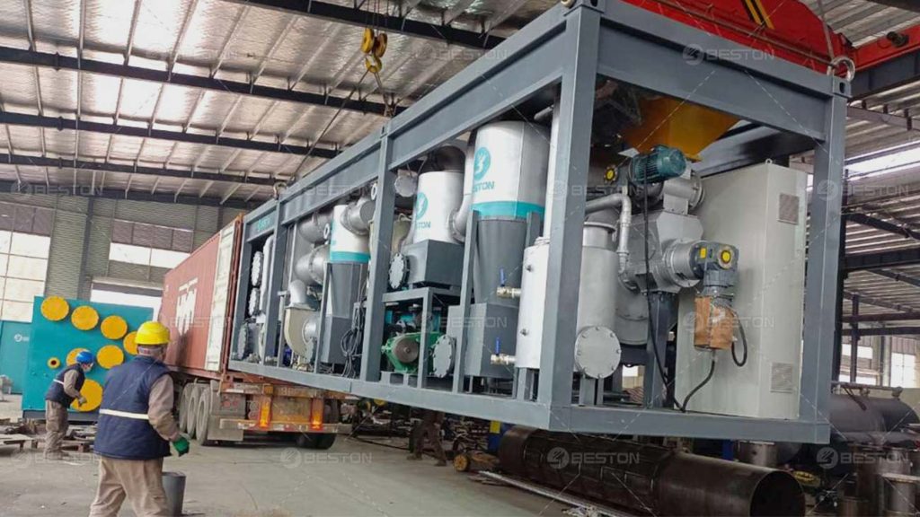 4 Sets of BST-05 Pro Skid-mounted Biochar Production Equipment Shipped ...